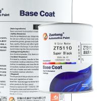 China Zuotong Automotive Black Car Paint Strong Deep Color Power 1L Fast Dry Refinish Use for sale