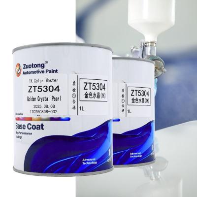 China Car Base Coat Durable Efficient 1K Golden Pearl Paint 1L Professional Repair Use for sale