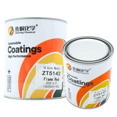 China Auto Paint Base Coat Reliable High Coverage 1L Flame Red Automotive Refinish for sale