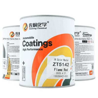 China Zuotong Car Refinishing Base Coat Durable Bright Red 1L Flame Red Auto Body Paint for sale