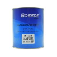 China Bossde Transparent Red Automotive Base Coat Strong Tinting System 1L Car Paint Mixing for sale