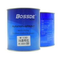China Bossde Transparent Red Automotive Base Coat Strong Tinting System 1L Car Paint Mixing for sale