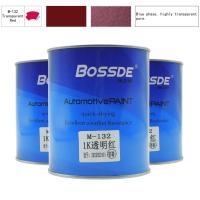 China Bossde Transparent Red Automotive Base Coat Strong Tinting System 1L Car Paint Mixing for sale