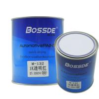 China Bossde Transparent Red Base Coat Reliable Color Mixing Power 1L Automotive Refinishing Paint for sale