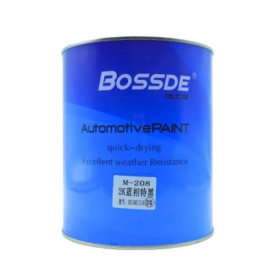 China Bossde Automotive Black Paint Efficient High Gloss Coating 2K System 4L Car Body Refinish for sale