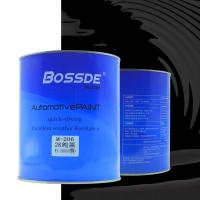 China Bossde 2K Pure Black Durable Auto Refinish Paint 4L Strong Adhesion Car Body Coating for sale