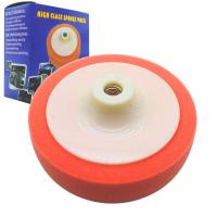China Foam Polishing Pad Durable Advanced Cutting 150mm Orange Sponge Auto Detailing Surface Care for sale