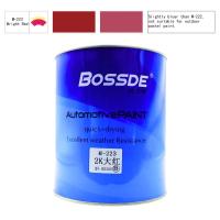 China Bossde 2K Bright Red Top Coat Strong Fast Drying 4L Paint For Auto Body Refinishing for sale
