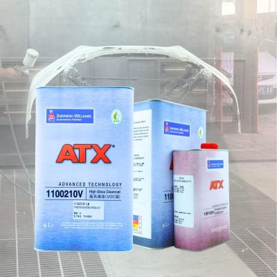 China 1100210V High Gloss VOC Clear Coat 2K Automotive Refinish Clear Coat for Luxury Car Repair for sale