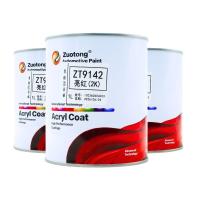 China Zuotong ZT9142 Bright Red 2K Car Paint Direct Gloss Acrylic Polyurethane Auto Body Refinish Topcoat for sale
