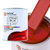 China Zuotong ZT9142 Bright Red 2K Car Paint Direct Gloss Acrylic Polyurethane Auto Body Refinish Topcoat for sale