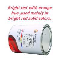 China Zuotong ZT9142 Bright Red 2K Solid Color Car Paint Acrylic Polyurethane Direct Gloss Automotive Refinish Coating for sale