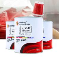 China Zuotong ZT9142 Bright Red 2K Solid Color Car Paint Acrylic Polyurethane Direct Gloss Automotive Refinish Coating for sale