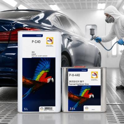 China Glasurit P-C-40 2K Scratch Resistant Clearcoa High Gloss Automotive Clear Coat with P-H-440 Slow Hardener 5L for sale