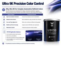 China Ultra 9K U9130 Blue Violet Water-Based Basecoat Mixing Toner 1L for Automotive Paint Mixing System Formula for sale