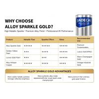 China Gate 2K Alloy Sparkle Gold Metallic Paint | High-Brightness Single Stage Finish for sale