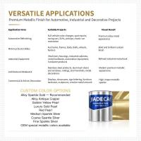 China Gate 2K Alloy Sparkle Gold Metallic Paint | High-Brightness Single Stage Finish for sale