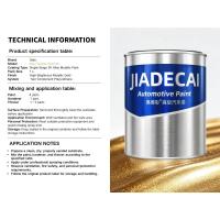 China Gate Alloy Sparkle Gold 2K Automotive Metallic Topcoat Paint For Car Motorcycle Wheel Metal Surface 1L for sale