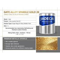 China Gate Alloy Sparkle Gold 2K Automotive Metallic Topcoat Paint For Car Motorcycle Wheel Metal Surface 1L for sale