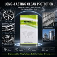 China Gate High-Hardness 2K Acrylic Clearcoat Scratch-Resistant Mirror Finish for Alloy Rims Chrome Metal 5L for sale