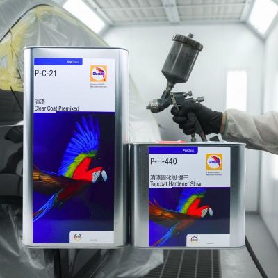 China Glasurit 923-666 VOC Clear Coat 2K High Solids Polyurethane Clear For Automotive Refinish 2:1 W 929-666 Hardener for sale
