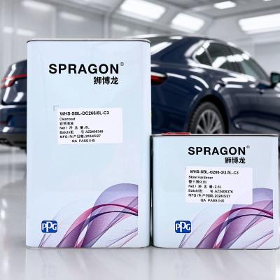 China PPG SPRAGON DC266 Automotive Refinishing Clear Coat G266 Hardener Glossy Fast-Drying for Spot Panel Repairs for sale