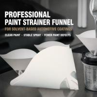 China Disposable Paper Paint Strainer Filter Funnel with Polyester Mesh for Automotive Refinish Solvent Based Oil Based Paint Coatings for sale