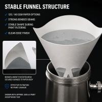 China Disposable Automotive Paint Strainer Paper Filter Funnel 125 190 260 Micron Polyester Mesh for Solvent Based Coatings OEM Bulk for sale
