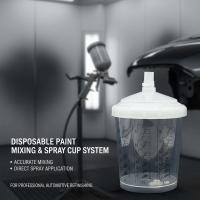 China Disposable Paint Mixing Spray Cup System with Ratio Scales for Automotive Refinish Spray Gun Painting for sale