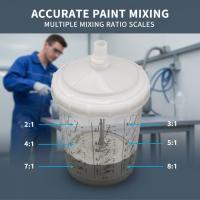 China Disposable Paint Mixing Spray Cup System with Ratio Scales for Automotive Refinish Spray Gun Painting for sale