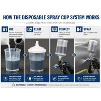 China Disposable Paint Mixing Spray Cup System with Ratio Scales for Automotive Refinish Spray Gun Painting for sale