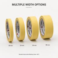 China Standard Yellow Crepe Paper Masking Tape for Automotive Refinishing 60°C for sale