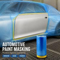 China Pre-Taped Masking Film Automotive Car Refinishing Paint Overspray Protection for Body Panels for sale