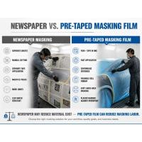 China Pre-Taped Masking Film for Automotive Painting Car Refinishing Paint Masking Protection for sale