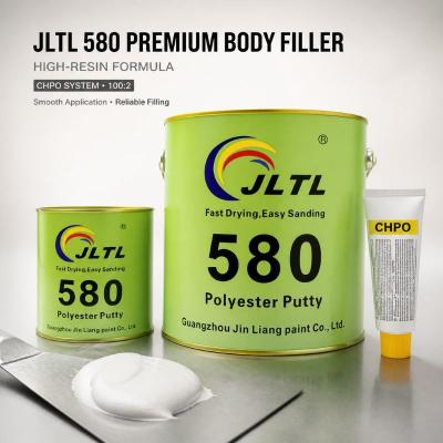 China 580 Premium Auto Body Filler Putty Trusted 4kg High Build CHPO Putty With Hardener for sale