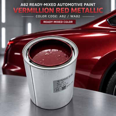 China BMW X6 A82 Vermilion Red Metallic Pre-Mixed Automotive Refinish Paint for Body Shop Panel Repair 1L for sale