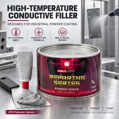 China JLTL BPO High Temperature Conductive Polyester Putty 280°C Short Term Heat Resistance Multi Metal Adhesion Industrial Powder Coating Repair for sale