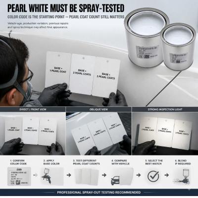 China Toyota 089 Platinum White Pearl Two-Stage Automotive Refinish Paint 1K Ready Mixed Basecoat Pearl Effect Coat for sale
