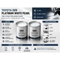 China Toyota 089 Pearl White Two Stage Automotive Refinish Paint 1K Basecoat Pearl Effect Coat 1L Can for sale