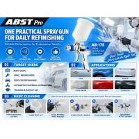 China ABST Pro AB-17S 600ml Gravity Feed Air Spray Gun for Automotive Refinishing and General Painting for sale