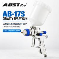 China ABST Pro AB-17S 600ml Gravity Feed Air Spray Gun for Automotive Refinishing and General Painting for sale
