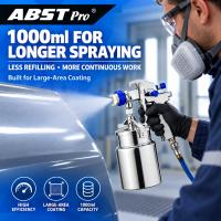 China ABST Pro AB-17S 1000ml Siphon Feed Pneumatic Spray Gun for Automotive Furniture and Industrial Painting for sale