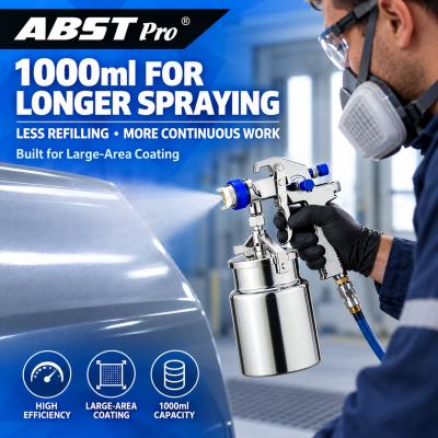 China ABST Pro AB-17S 1000ml Siphon Feed Pneumatic Spray Gun for Automotive Furniture and Industrial Painting for sale