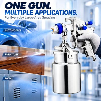 China ABST Pro AB-17S Siphon Feed Air Spray Gun 1000ml for Automotive and Industrial Painting for sale