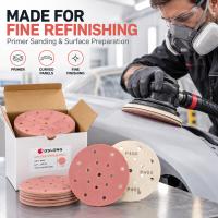 China OSLONG SF520 Soft Film Sponge Sanding Disc 150mm 6 Inch 17 Hole for Automotive Refinishing for sale