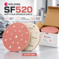 China OSLONG SF520 6 Inch 17 Hole Soft Film Sponge Sanding Disc for Automotive Refinishing for sale