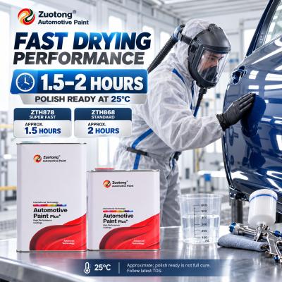 China ZUOTONG ZTC878 2K Acrylic Polyurethane Clear Coat 2:1 Fast Dry Automotive Refinish for Full Car and Multi Panel Repair for sale