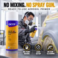 China AICCE Fast Drying Grey Primer Surfacer Spray 400ml 1K Automotive Primer Paint for Car Spot Repair Auto Body Refinishing for sale