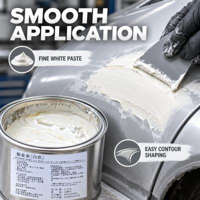 China White Alloy Body Filler 2K Automotive Polyester Putty for Car Body Repair Metal Panel Filling and Surface Leveling for sale