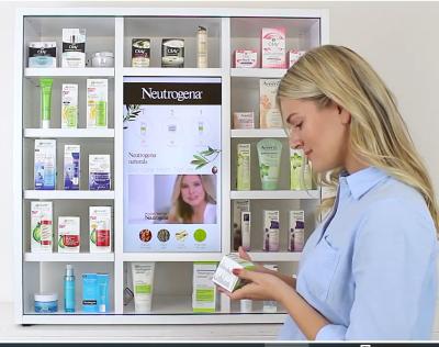 China Smart Digital Interactive Showcase Retail Displays Data Collection CE / Rohs for sale
